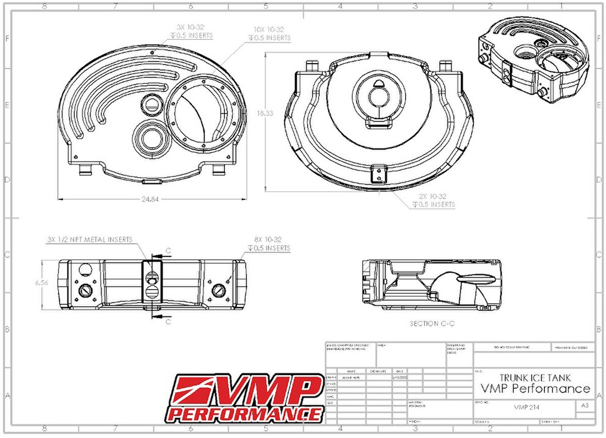 VMP Trunk Ice Tank 7 gal with Pump Kit for '79-Current Mustang