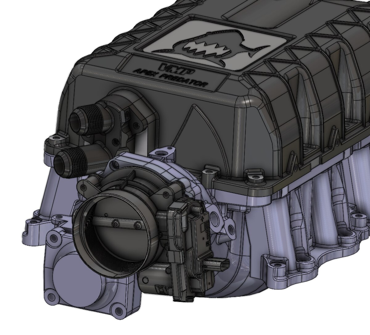 VMP Stock GT350 87 mm Throttle Body Adapter Plate to Predator Supercharger