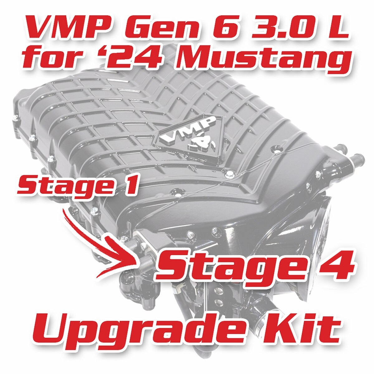 VMP / Whipple / Ford Performance '24-25 Supercharger Kit Stage 1 to 4 Upgrade